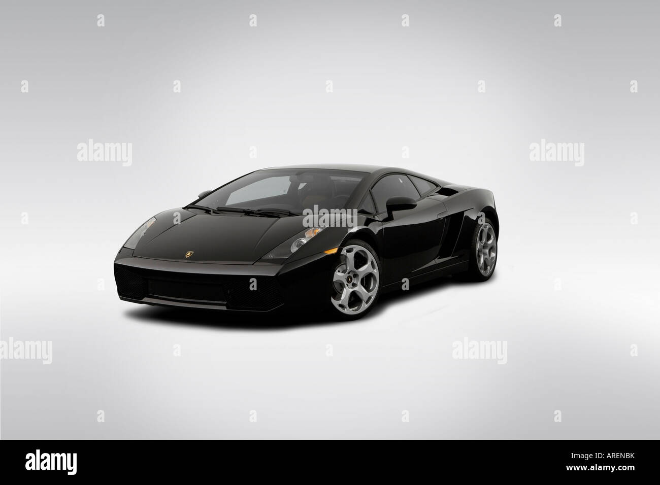 2005 Lamborghini Gallardo in Black - Front angle view Stock Photo - Alamy
