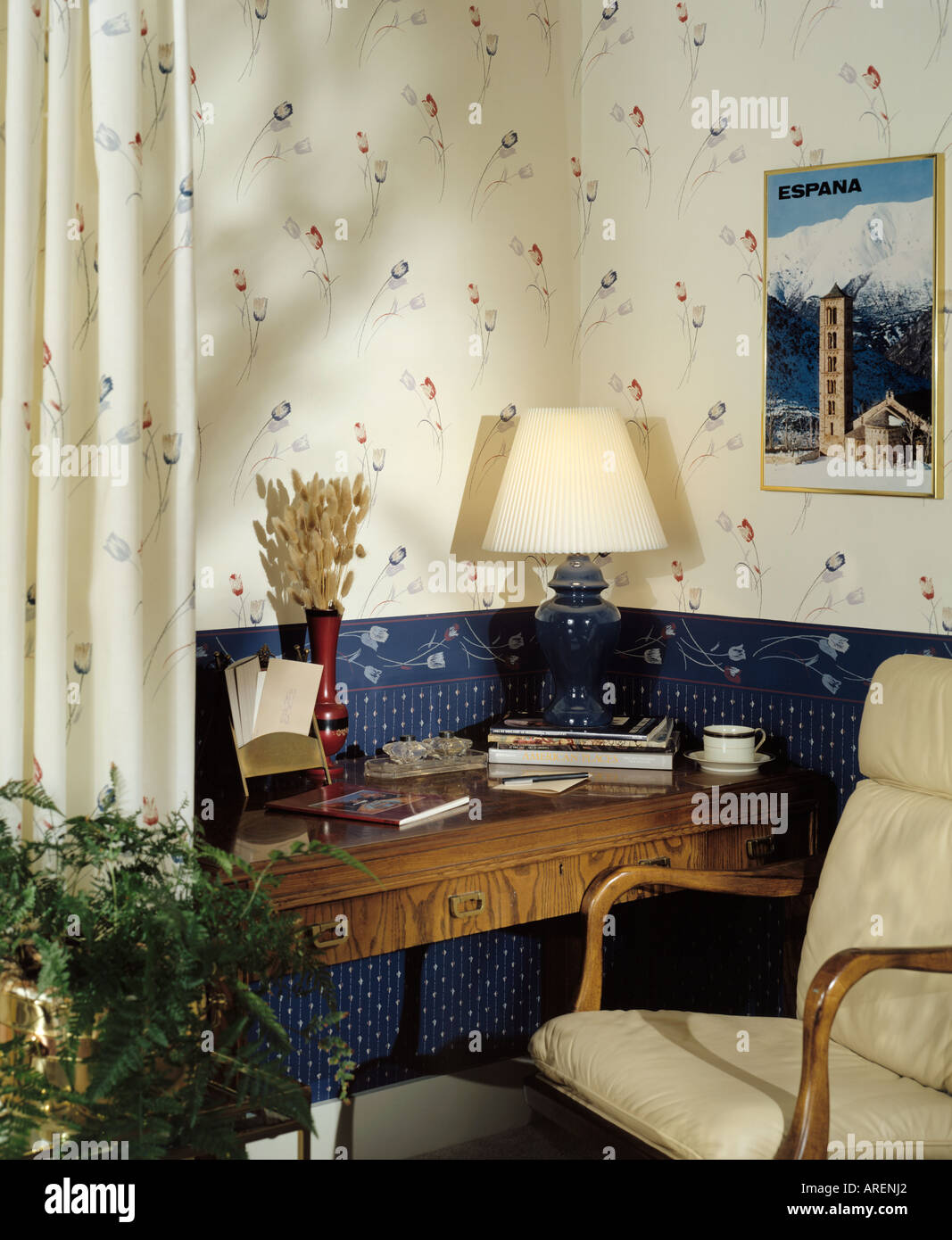 room interior personal writing desk area Stock Photo - Alamy