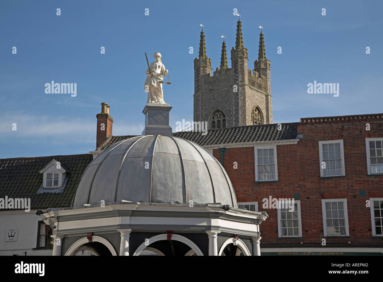 Bungay butter cross market place Bungay Suffolk England Stock Photo - Alamy