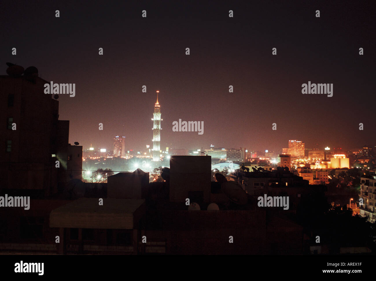 Night scene of Cairo, Egypt Stock Photo - Alamy