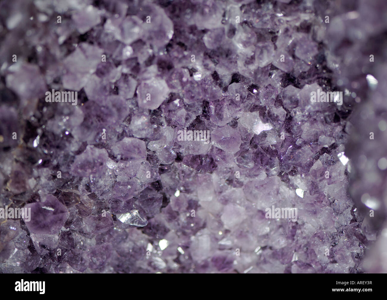 close up of amethyst crystals in a geode Stock Photo - Alamy