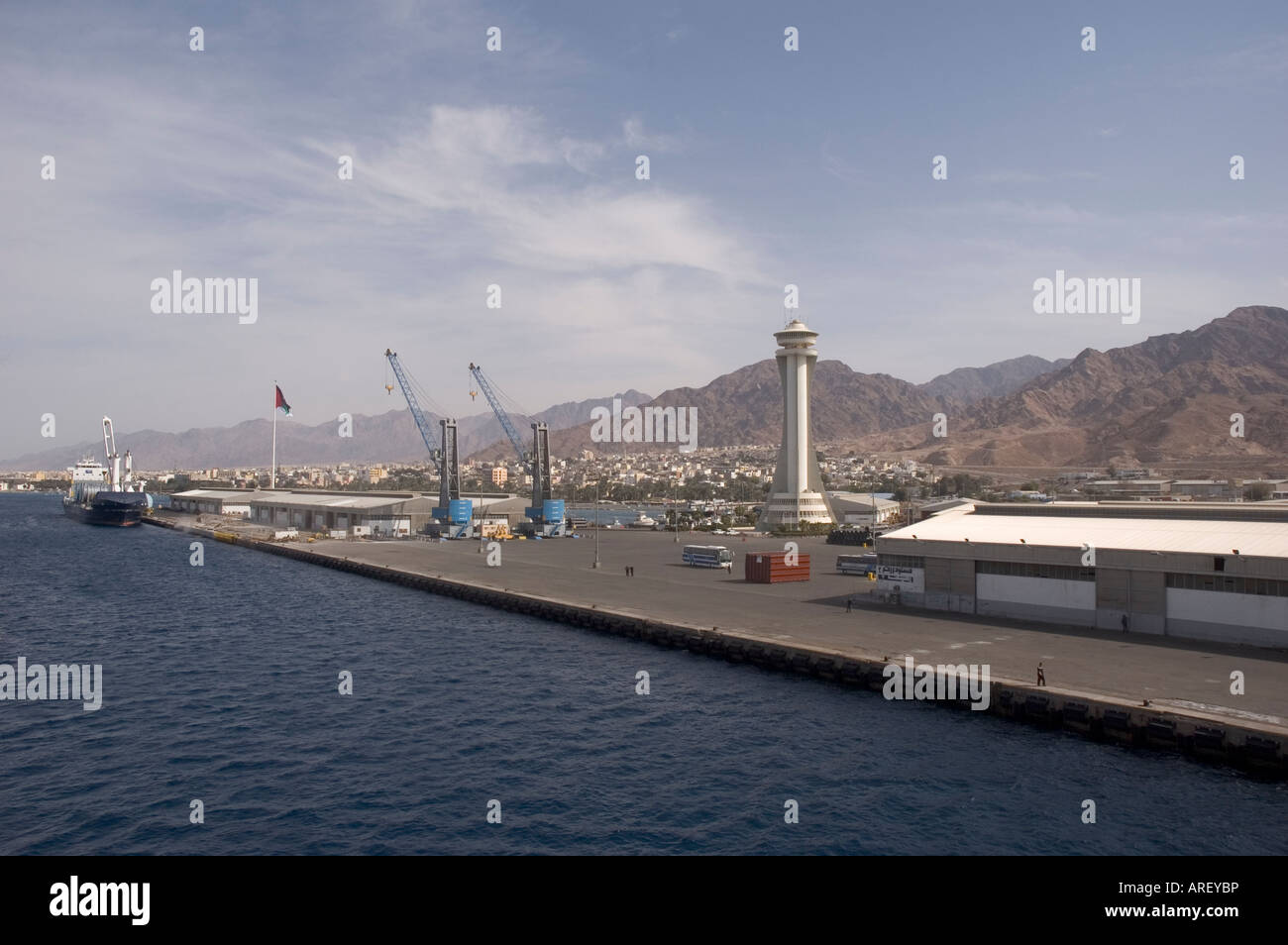 Port of aqaba and tower hi-res stock photography and images - Alamy