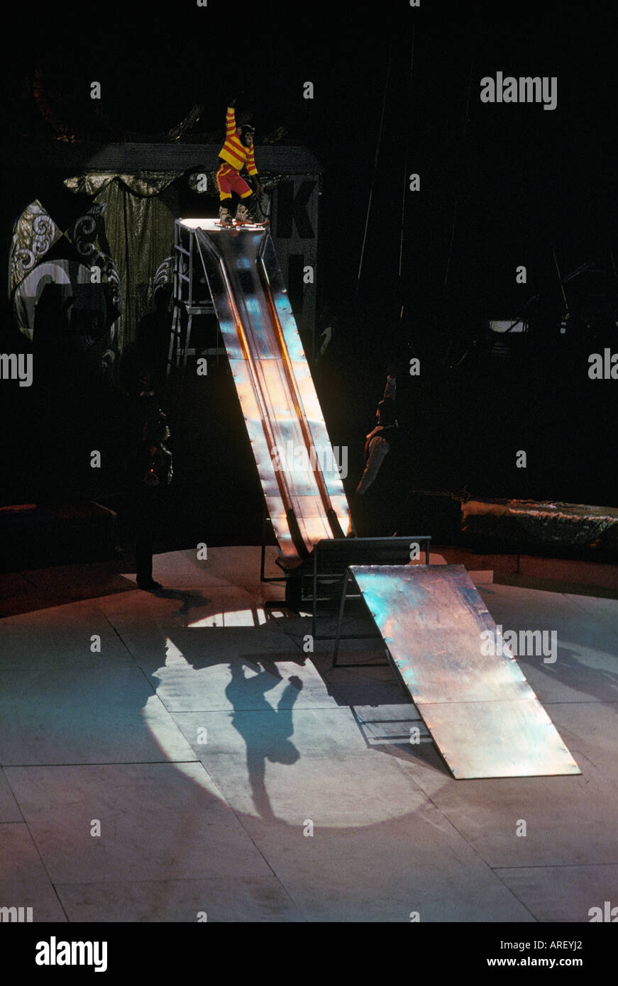 skating performing chimp chimpanzee Stock Photo - Alamy