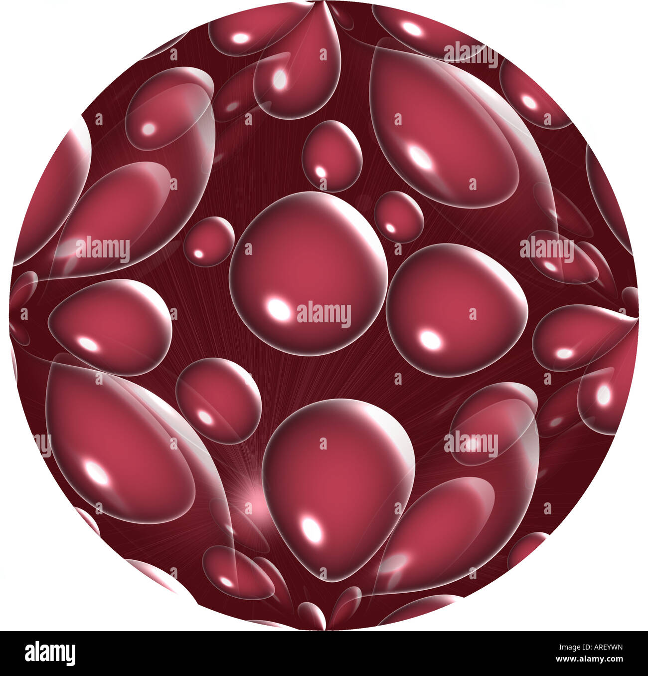 A red 3D sphere on a white background Stock Photo - Alamy