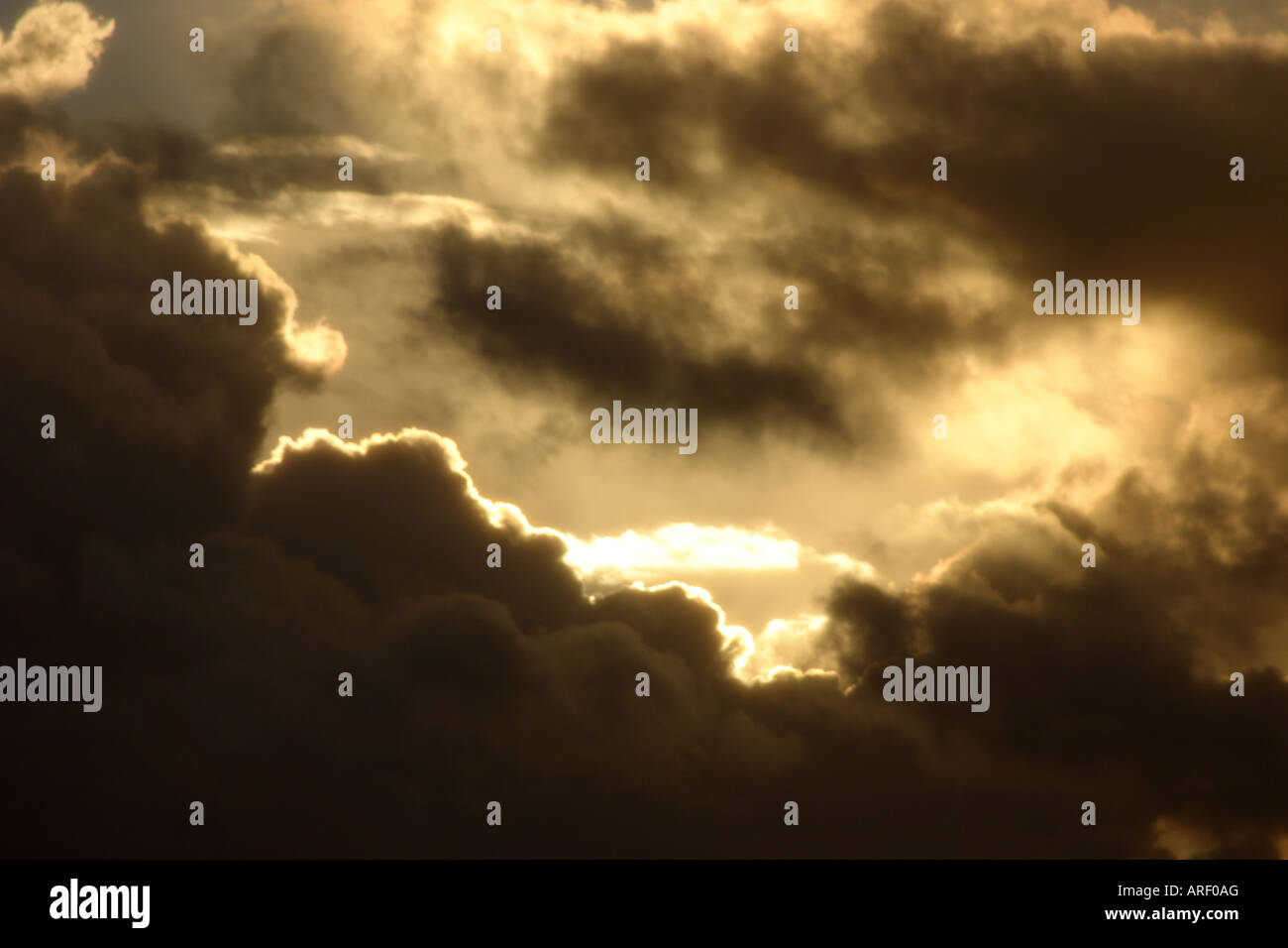 Gloomy scene. Cloud formation at sunset Stock Photo - Alamy
