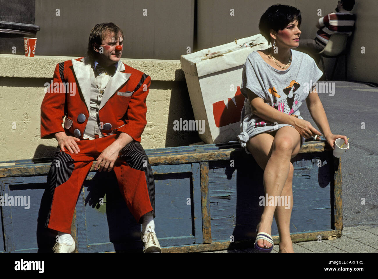circus performers back stage Stock Photo - Alamy