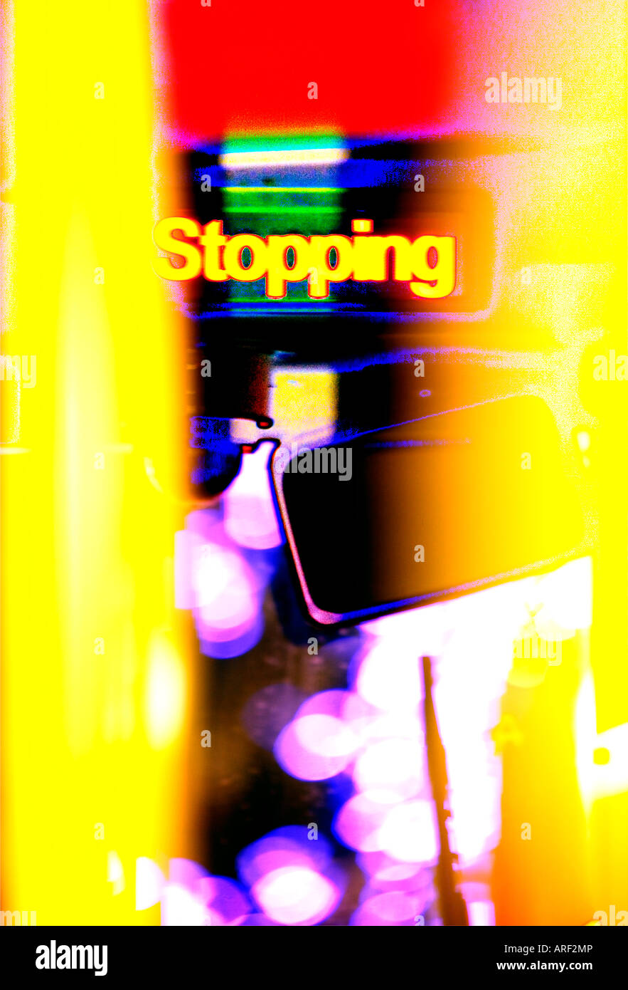 ["London"-Bus] ["Stopping" Sign] Stock Photo - Alamy