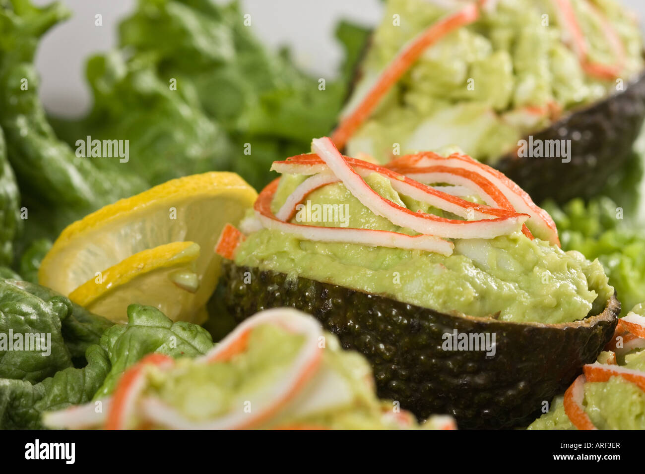 Avocado mousse lemon food hi-res Stock Photo - Alamy