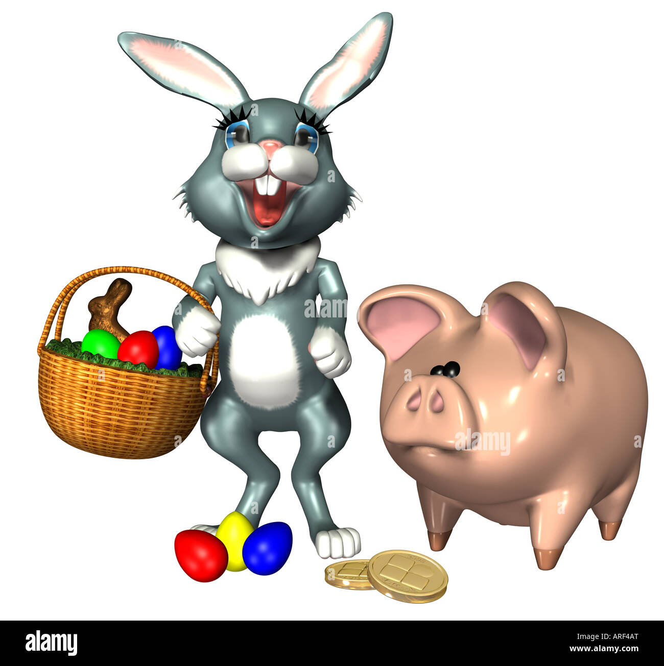 Bunny easter egg cartoon Cut Out Stock Images & Pictures - Alamy
