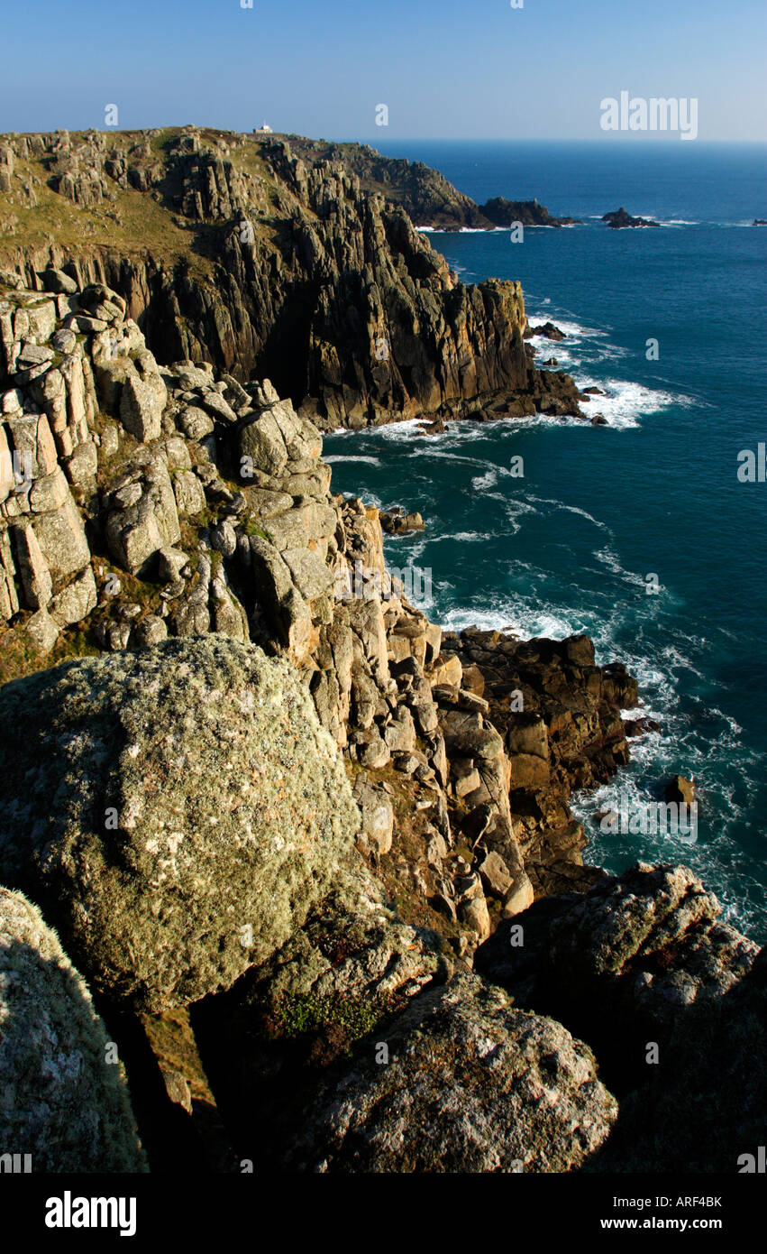 Europe England Cornwall view of ocean from the coastal path Stock Photo ...