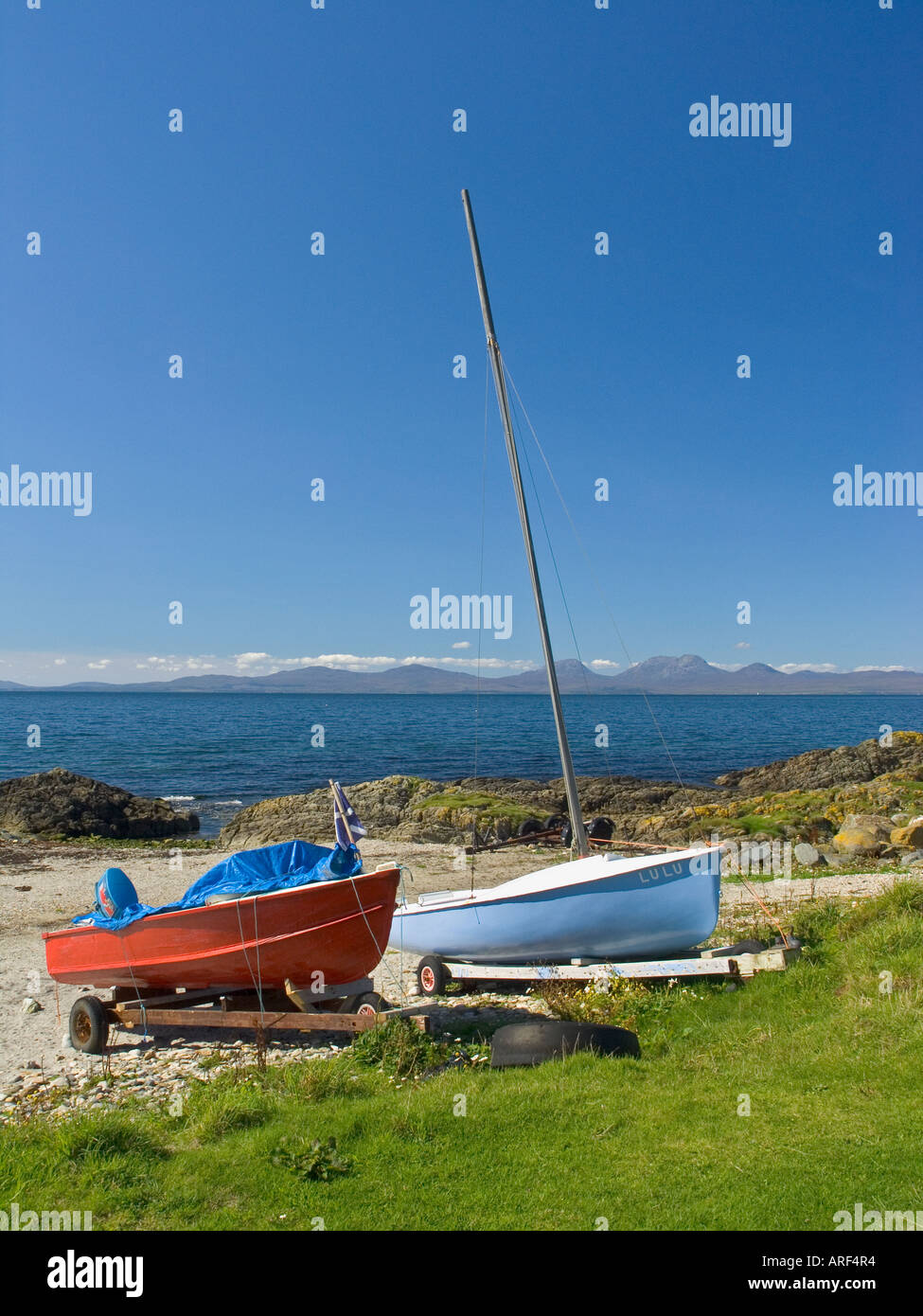Sailing boats at Port Ban Argyll Scotland Stock Photo - Alamy