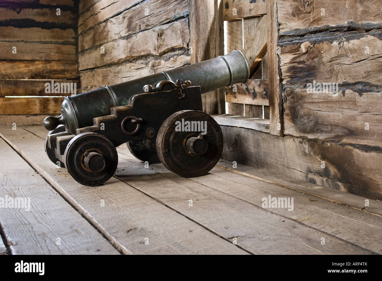 Cannon in building Stock Photo - Alamy