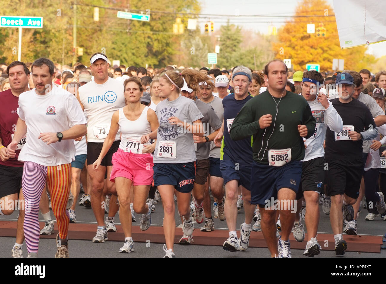 The start of a community running race for a cause Stock Photo - Alamy