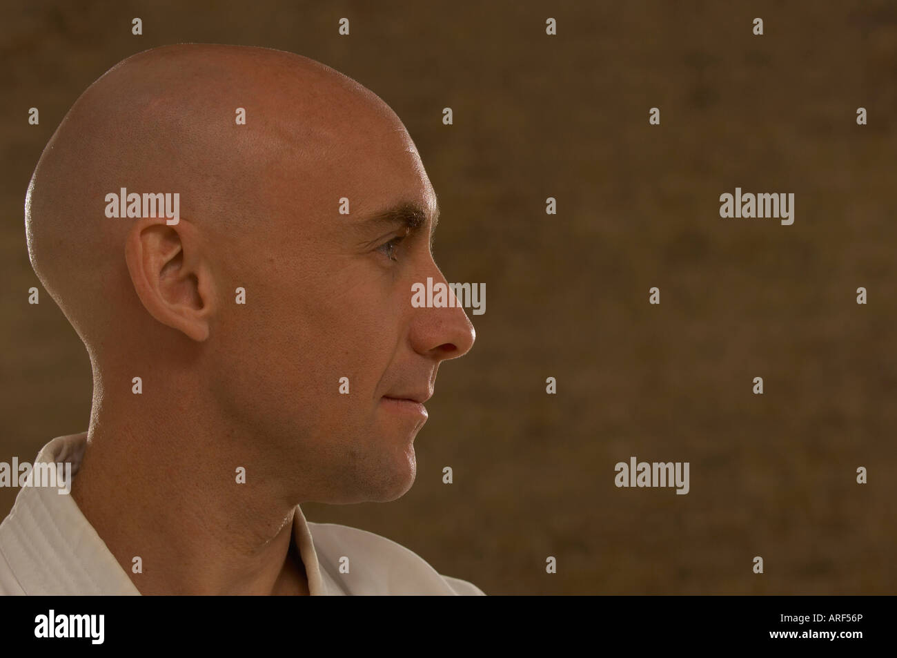 Karate man profile Stock Photo - Alamy