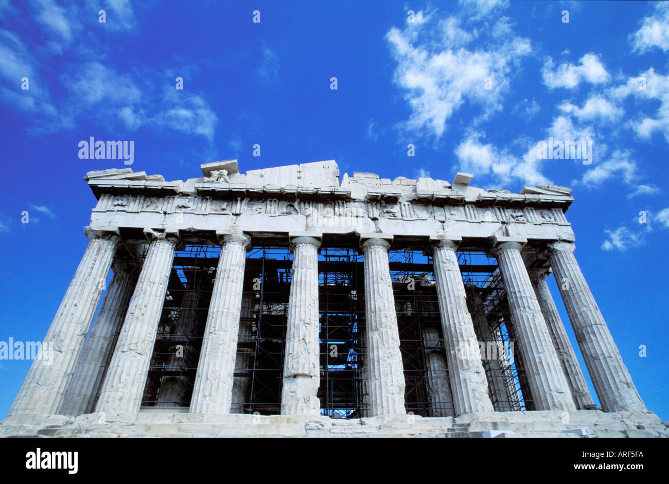 The Parthenon building at The Parthenon of The Acropolis Athens Greece ...