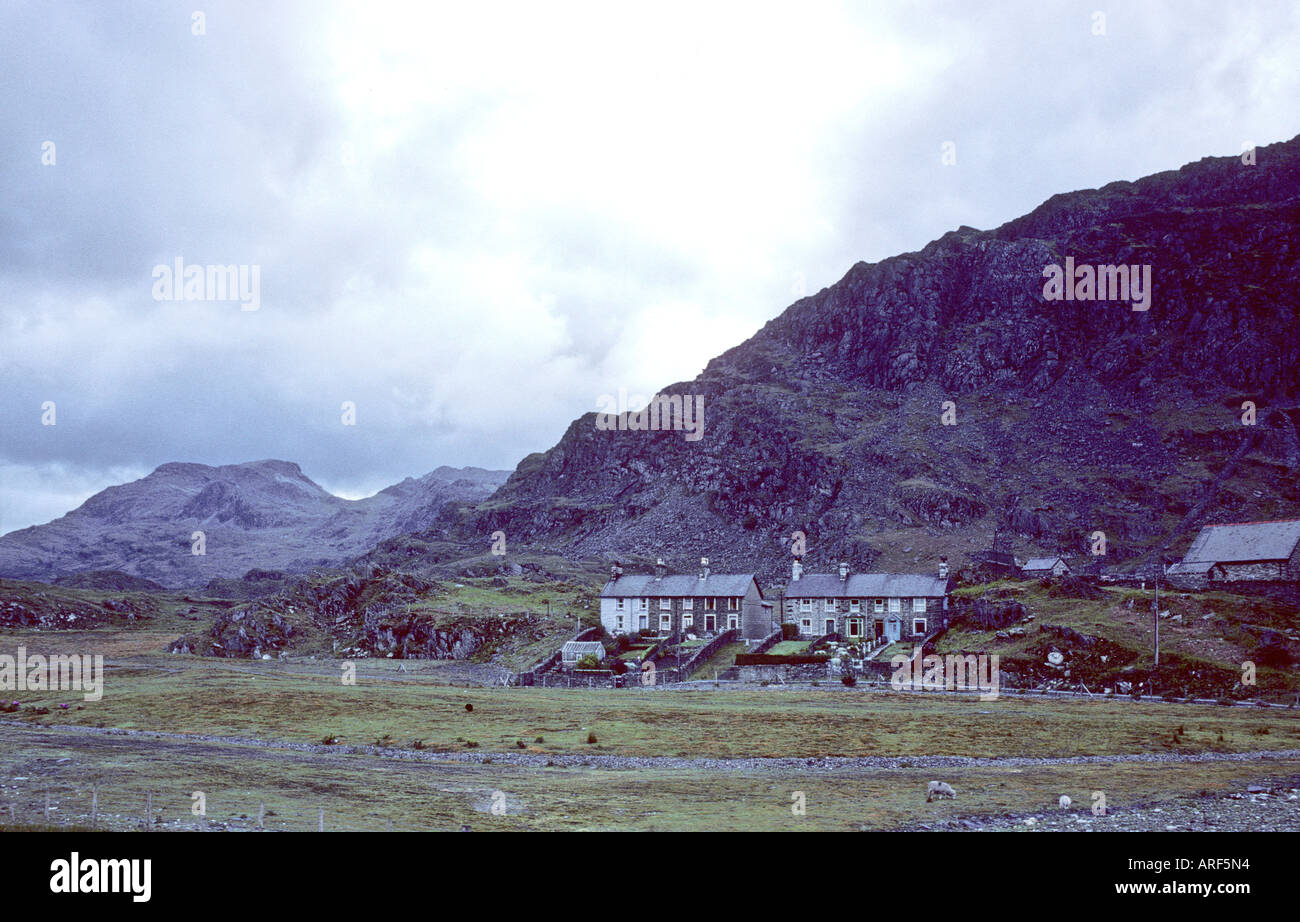 Small Mining Village nestled against Slag Heap Stock Photo - Alamy