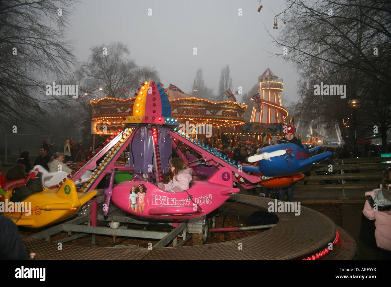 Christmas funfair at Hyde Park London Stock Photo - Alamy