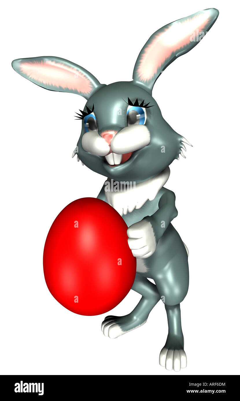 Bunny easter egg cartoon Cut Out Stock Images & Pictures - Alamy