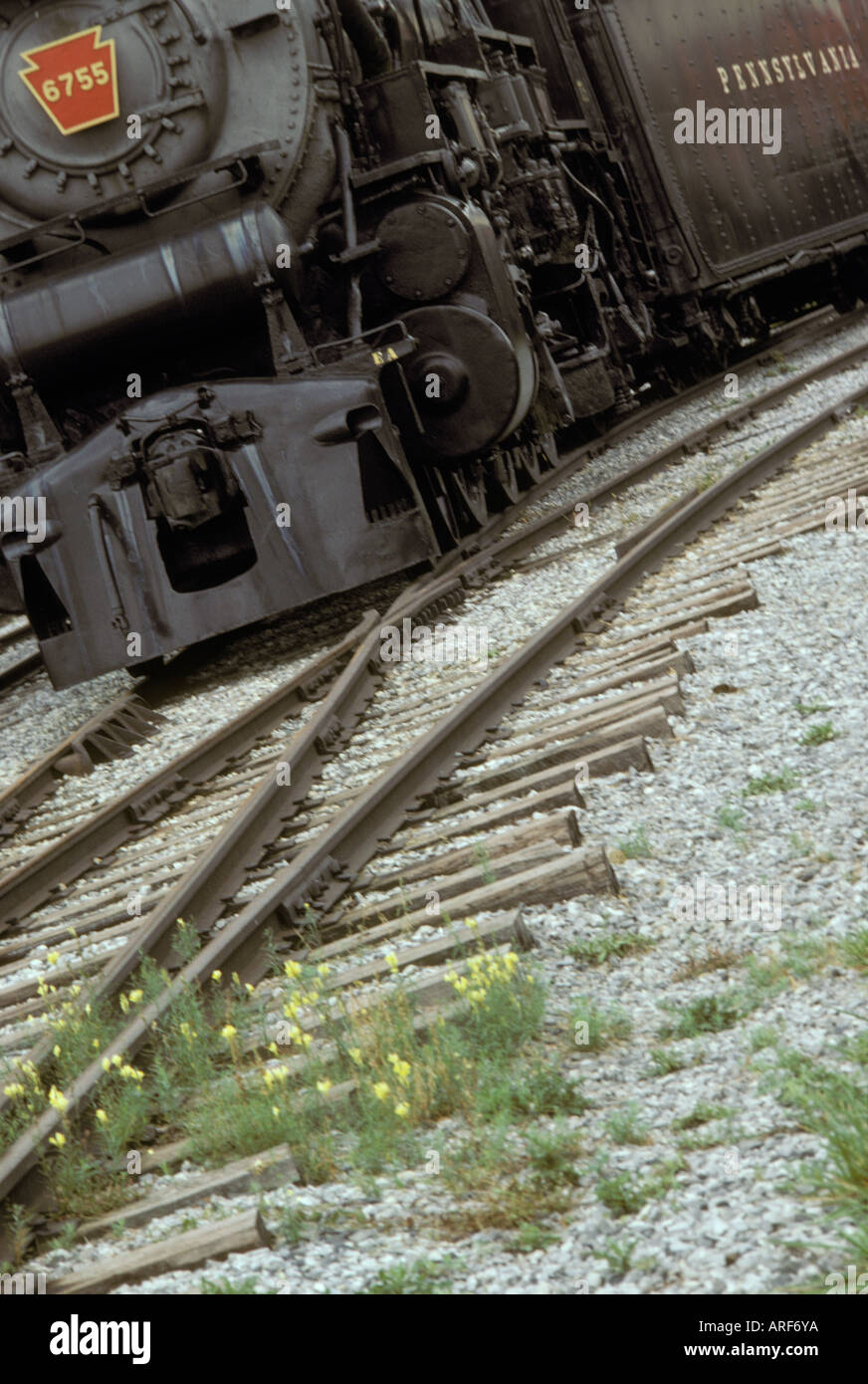 front end old fashion steam locomotive engine Stock Photo - Alamy