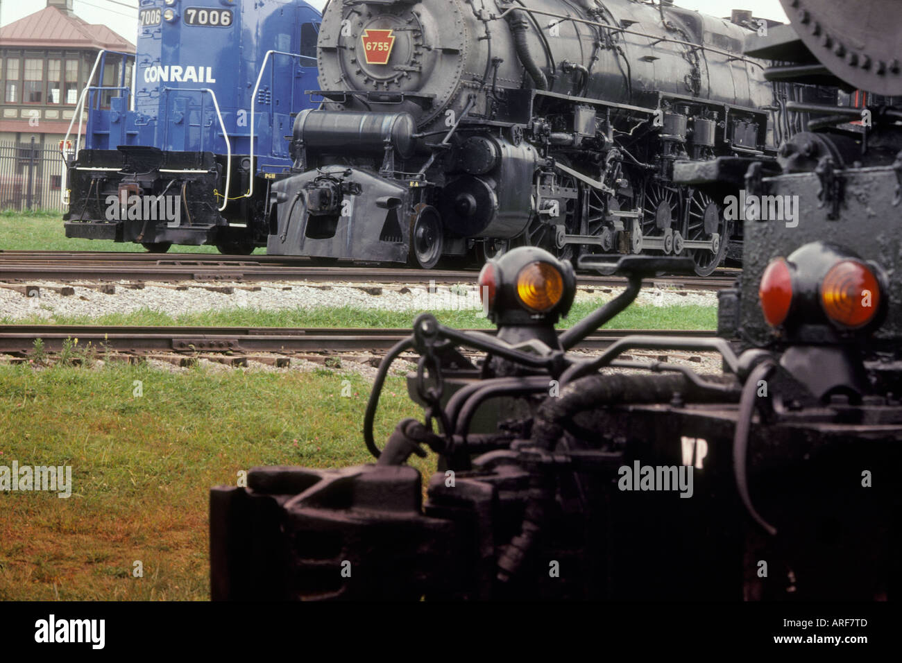 front end old fashion steam locomotive Stock Photo - Alamy