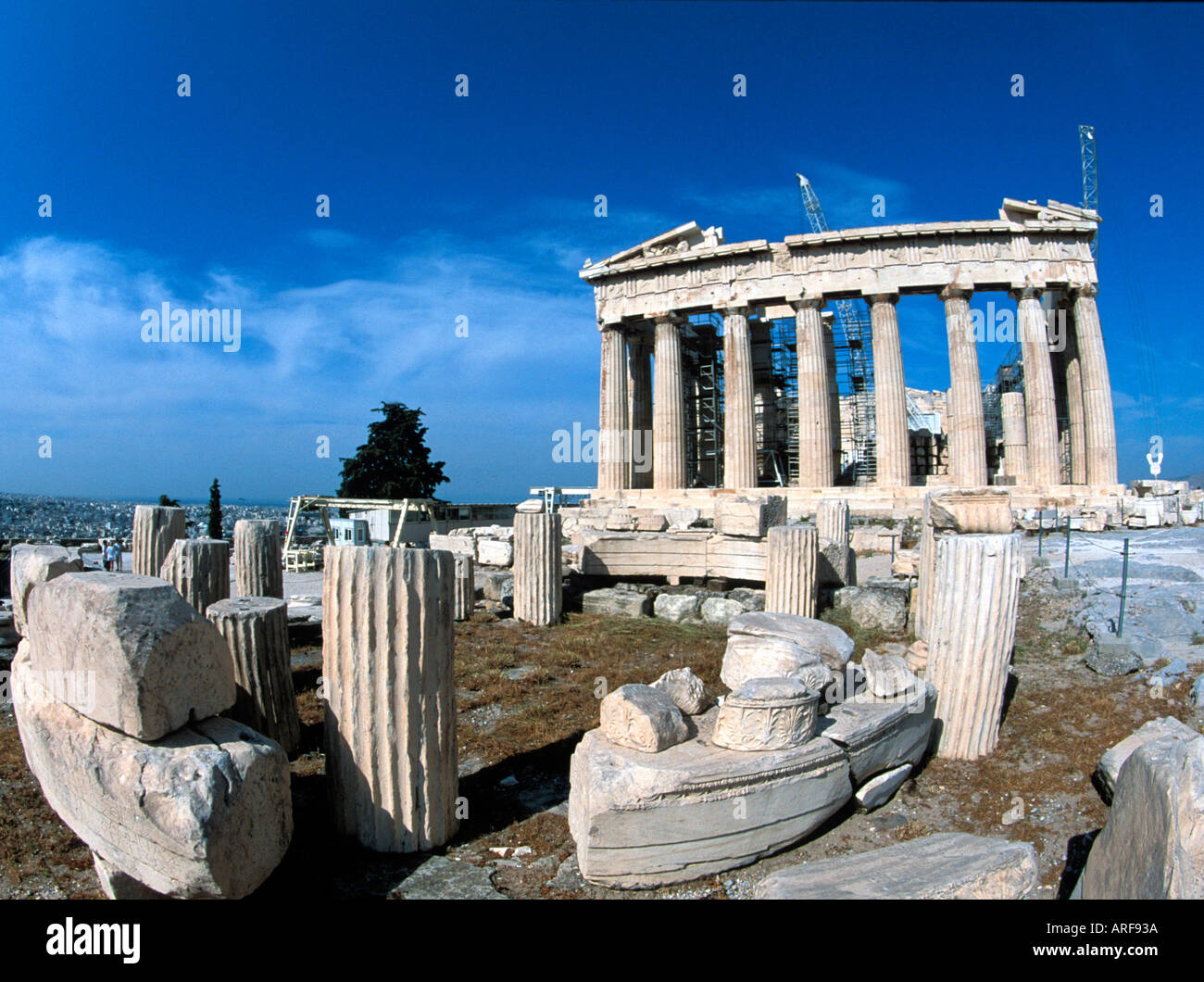 The Parthenon building of The Acropolis Athens Greece Stock Photo - Alamy