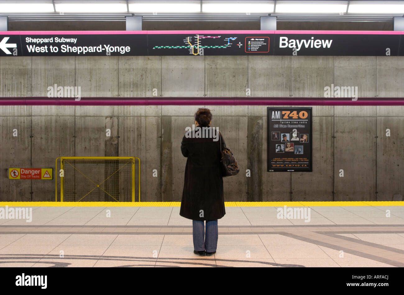 Bayview Subway Station - Sheppard Line - Toronto - Canada Stock Photo ...