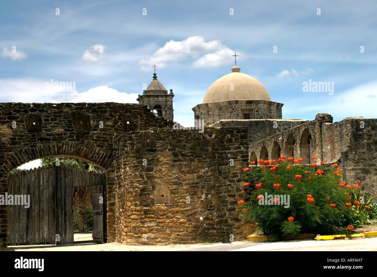 Mission San Jose outside gate Stock Photo - Alamy