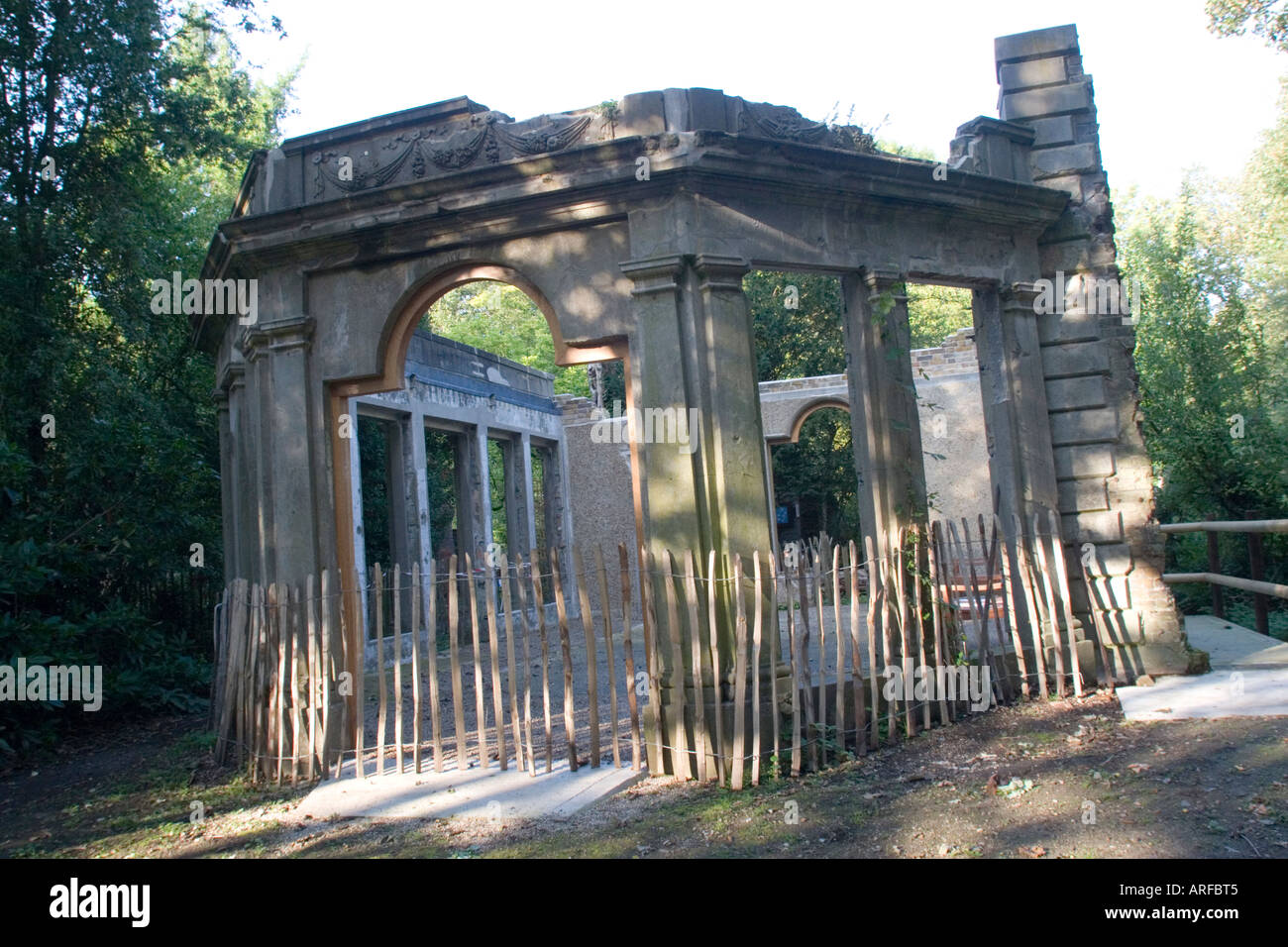 Ruins of buildings at Warley Place Brentwood Essex. Formally the home ...