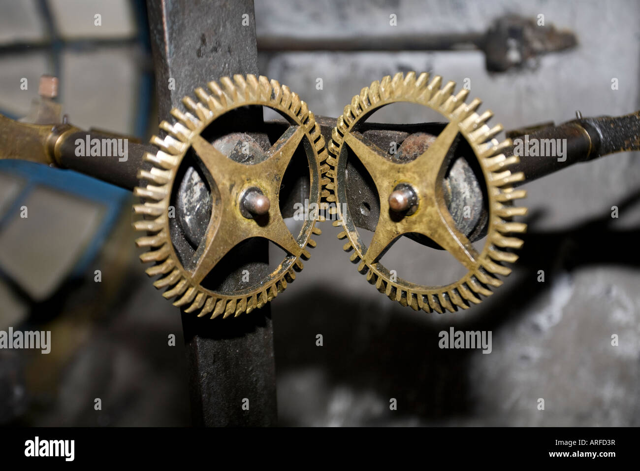 Whitehurst of Derby church clock in Tideswell Stock Photo - Alamy