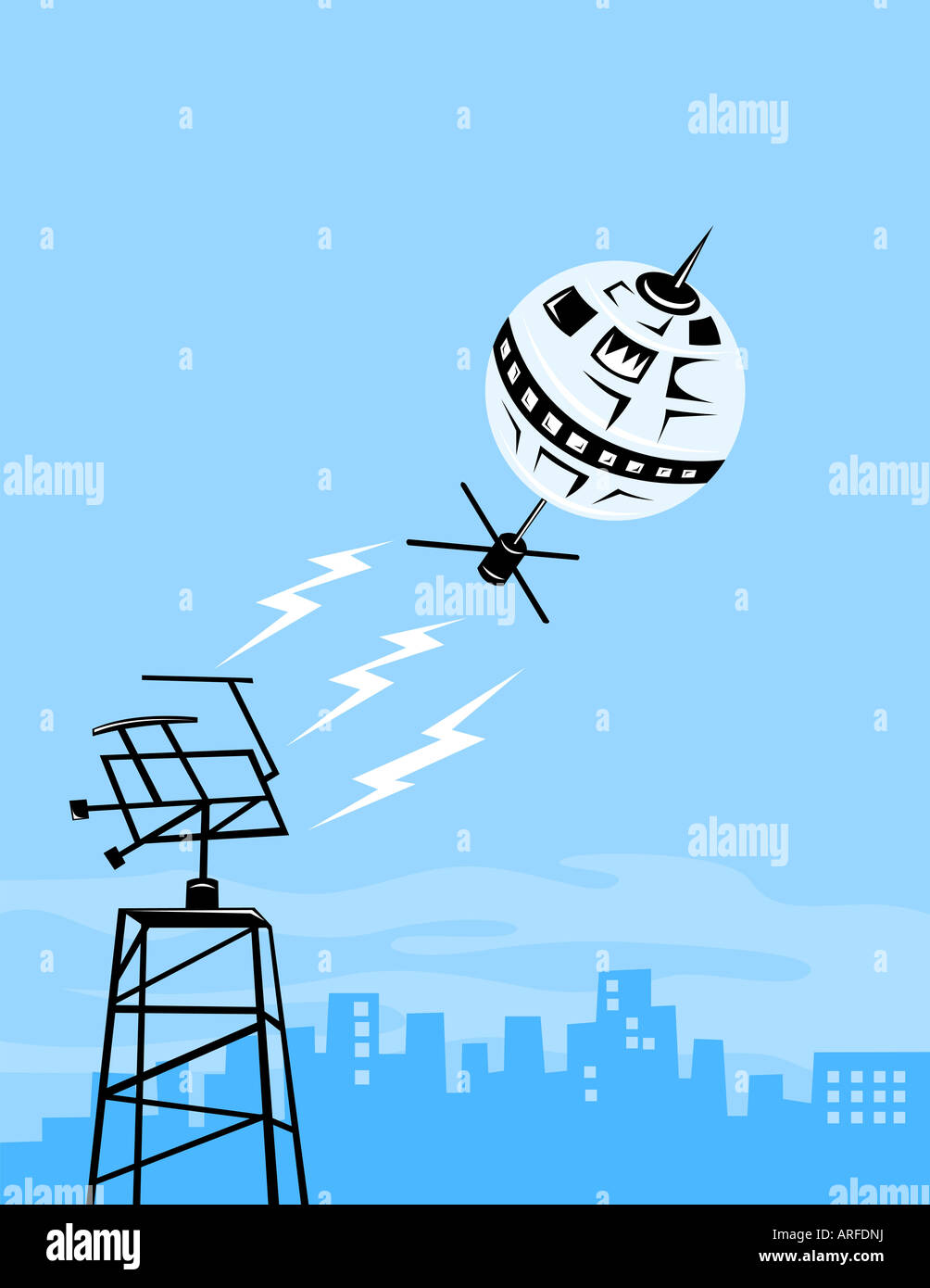 Satellite sending a signal Stock Photo - Alamy