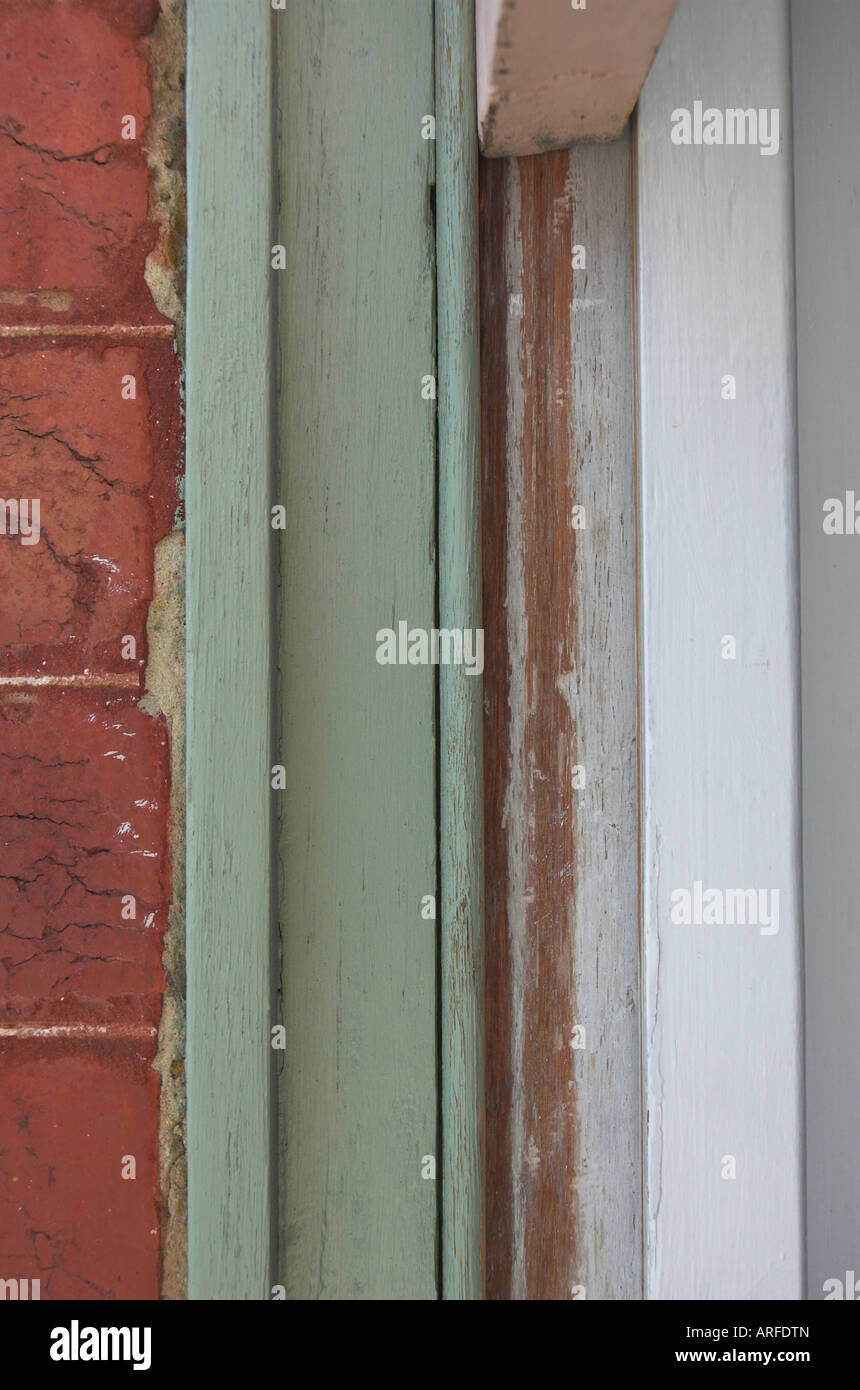 Sash window frame detail Stock Photo - Alamy