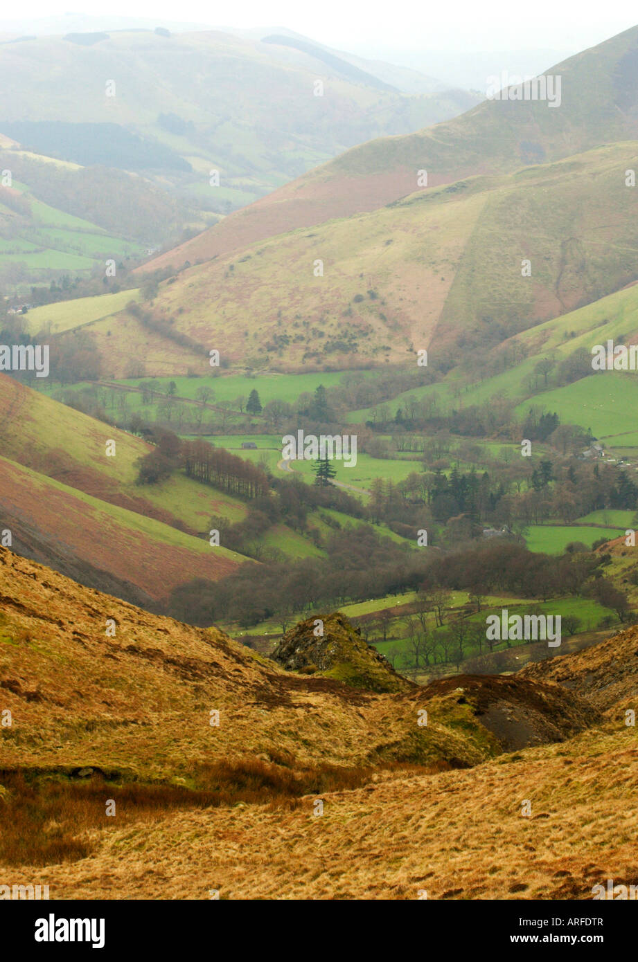 Europe Wales view from Bwlch Y Groes Pass Stock Photo - Alamy