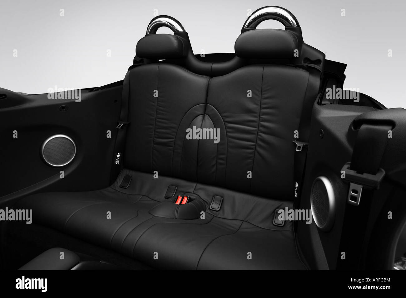 2007 MINI Cooper S in Silver - Rear seats Stock Photo - Alamy