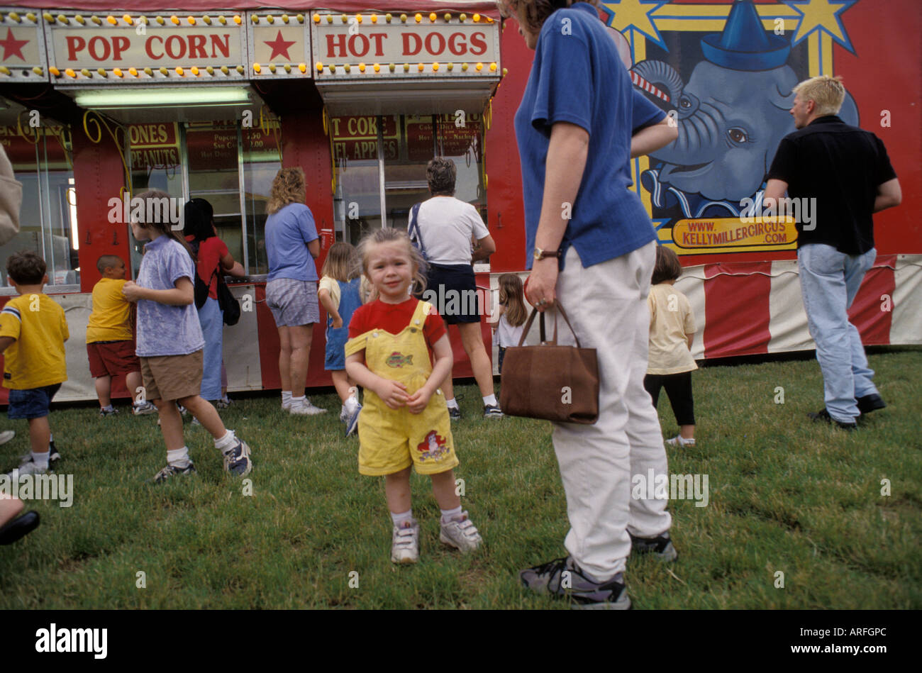 Kelly Miller Circus USA America American midway concessions Stock Photo ...