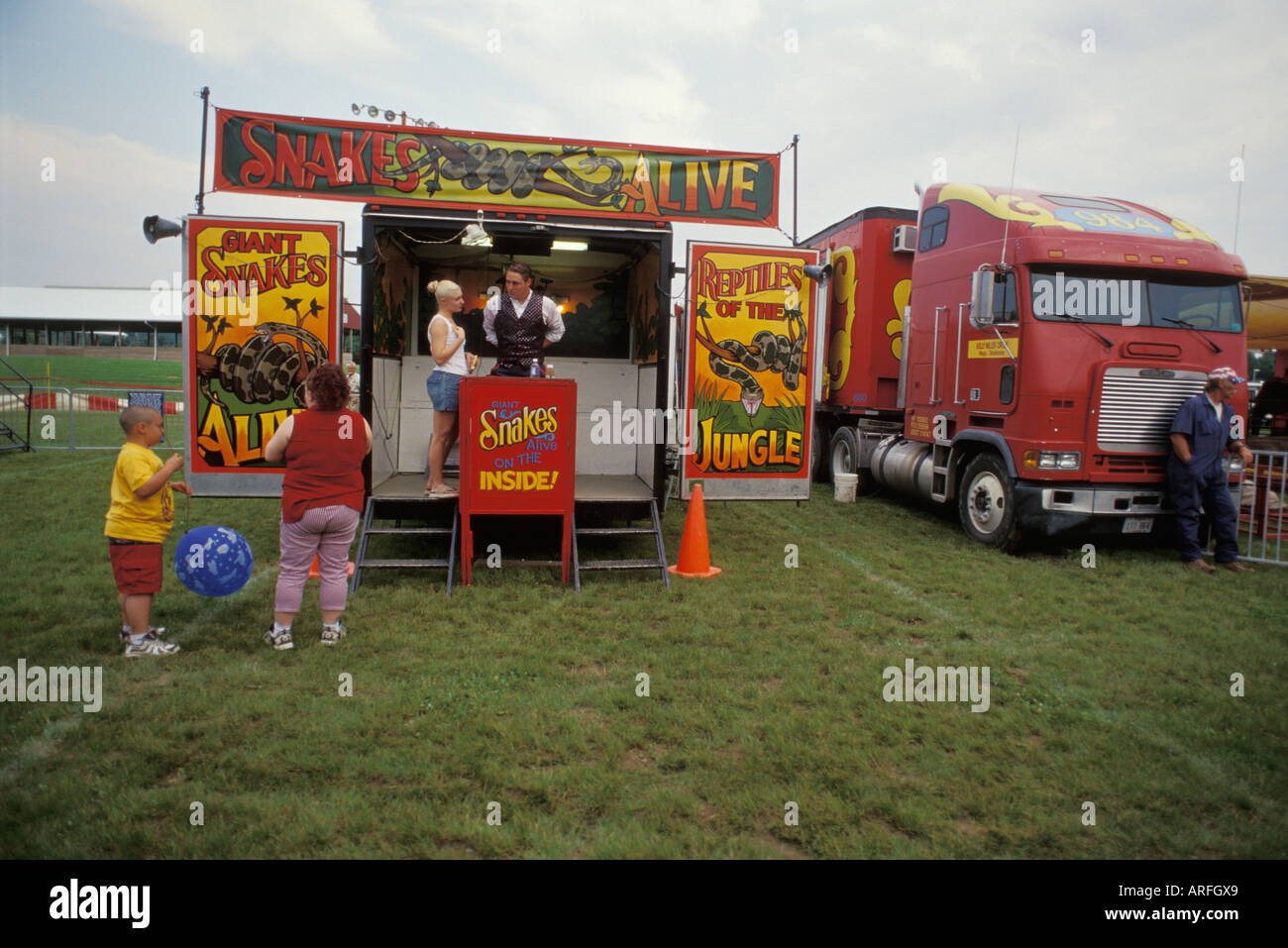 Kelly Miller Circus USA America American midway concessions Stock Photo ...