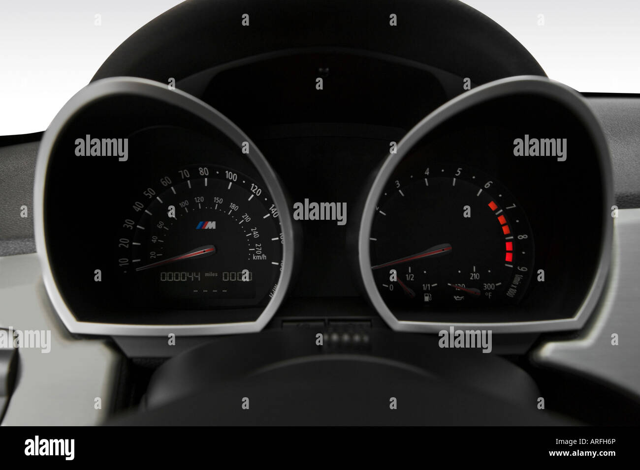 2007 BMW M Coupe in Silver - Speedometer/tachometer Stock Photo - Alamy