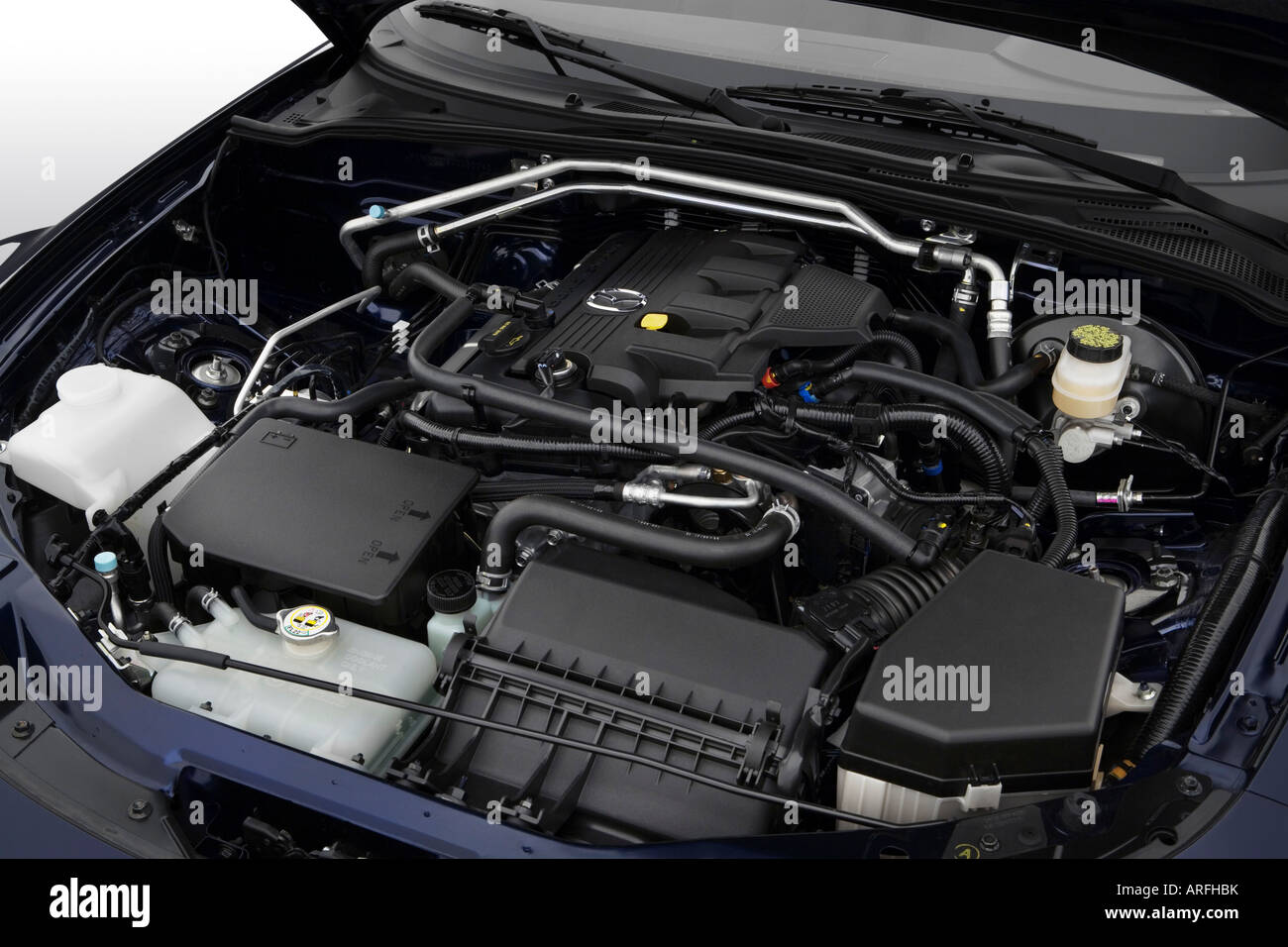 2007 Mazda MX-5 Miata Sport in Blue - Engine Stock Photo - Alamy