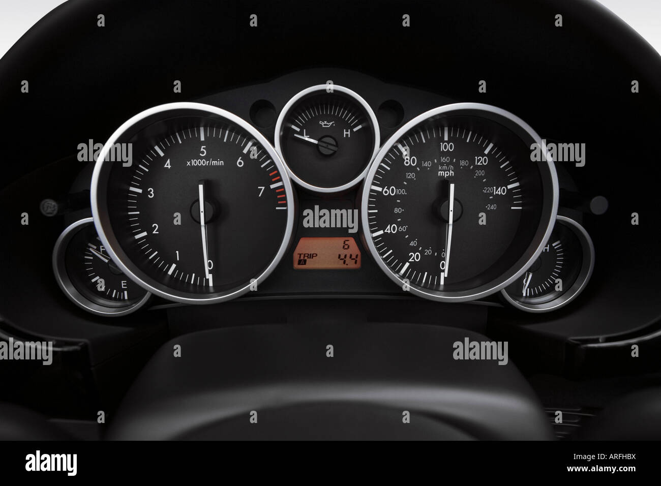 2007 Mazda MX-5 Miata Sport in Blue - Speedometer/tachometer Stock ...