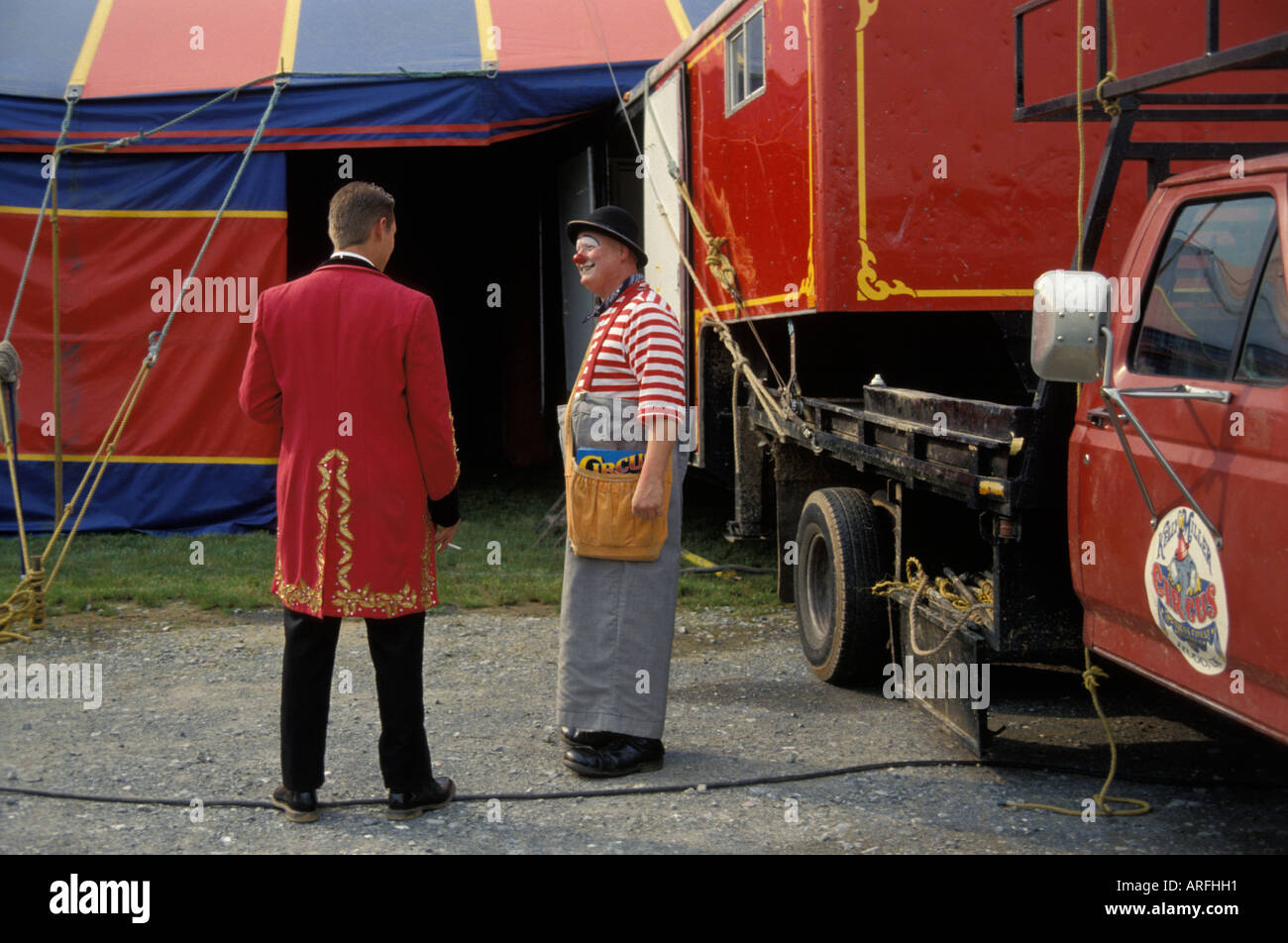 Kelly Miller Circus USA America American midway Ringmaster Stock Photo ...