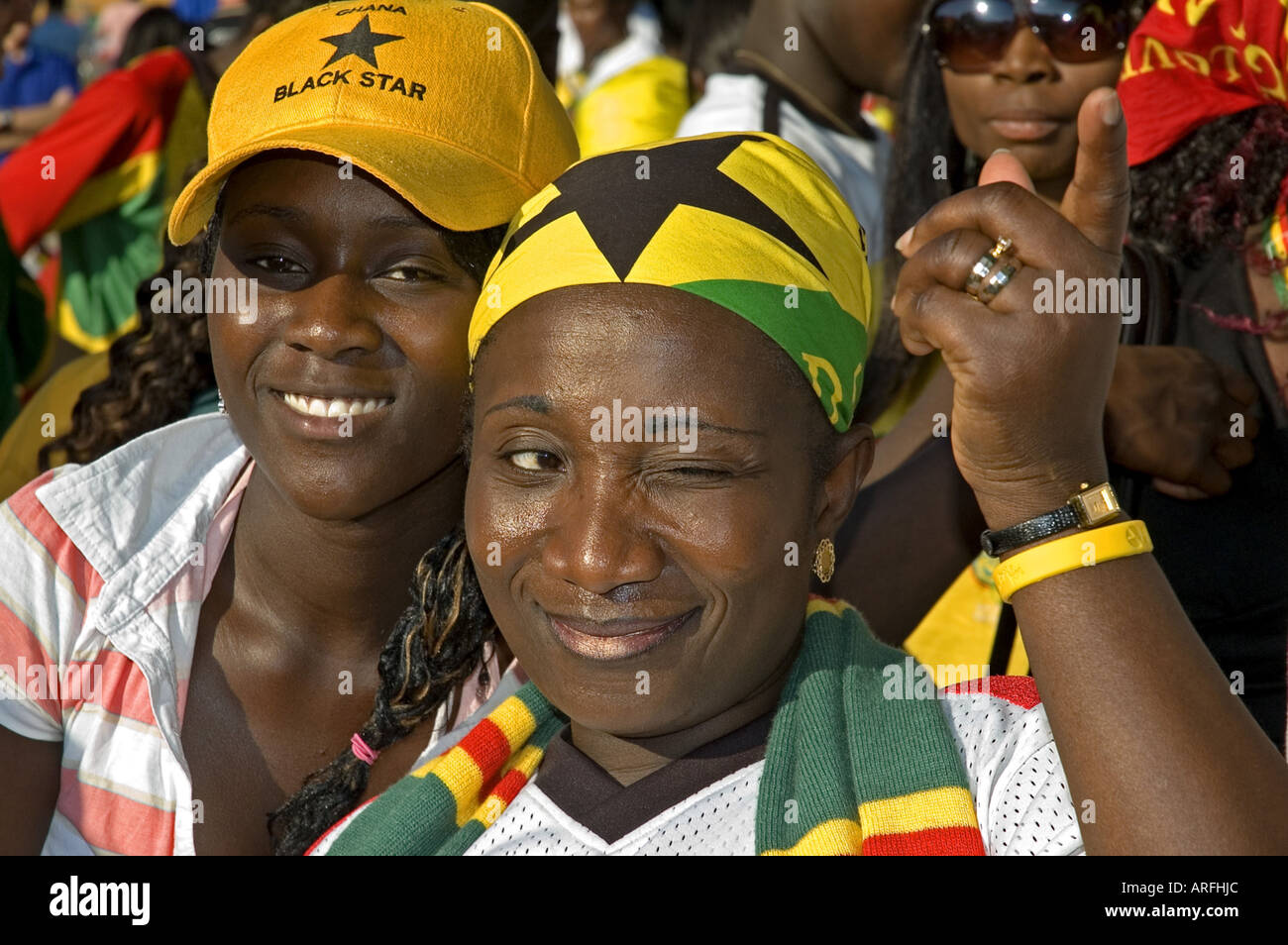 Ghana-fans at soccer world championship 2006 Stock Photo - Alamy
