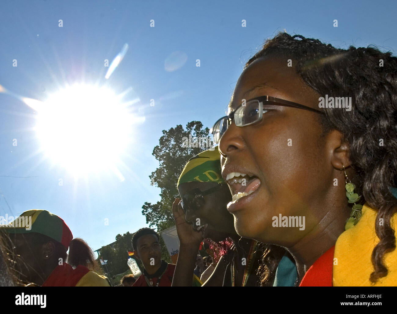 Ghana-fans at soccer world championship 2006 Stock Photo - Alamy