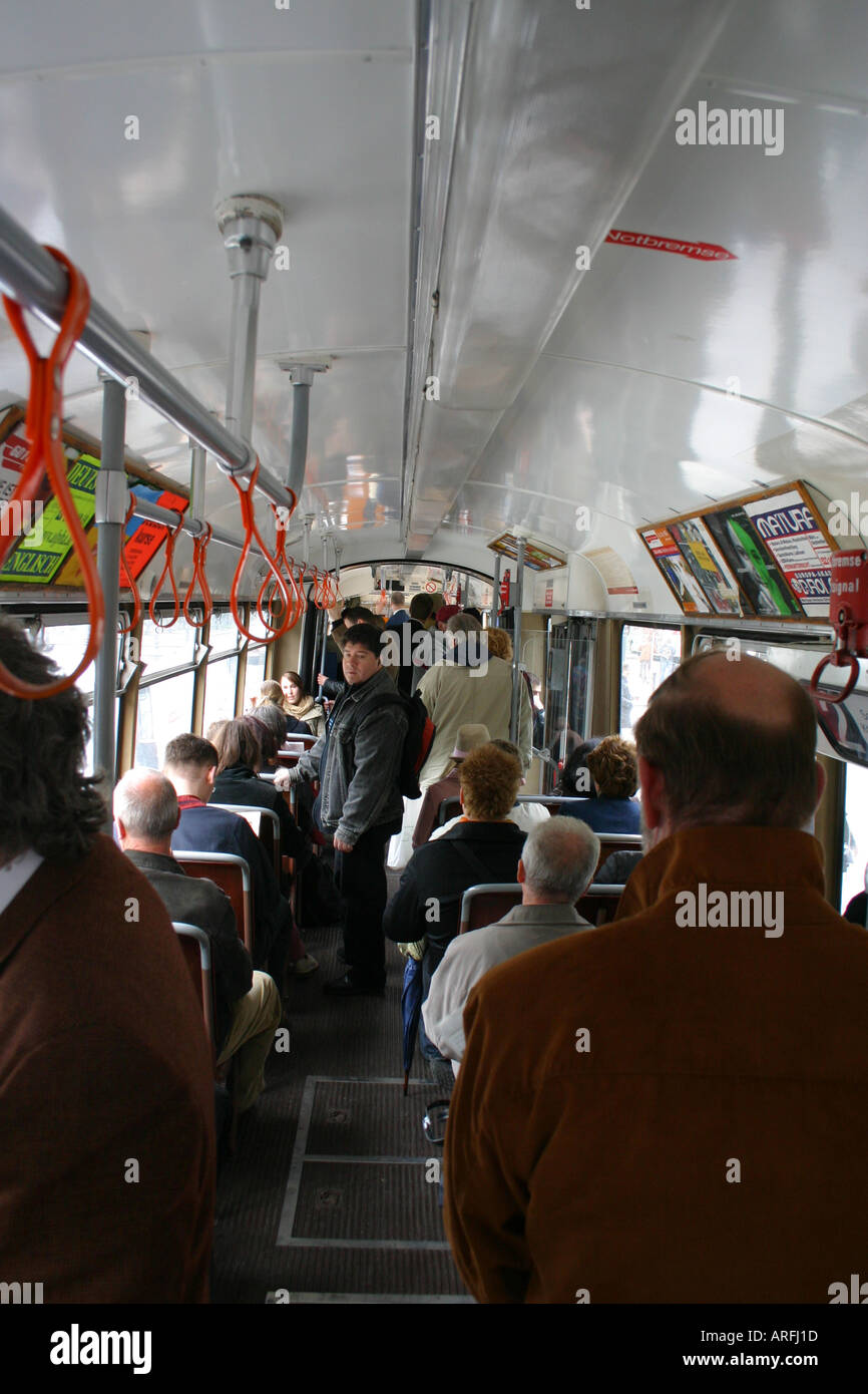Interior of a tram in Vienna, Austria Stock Photo - Alamy