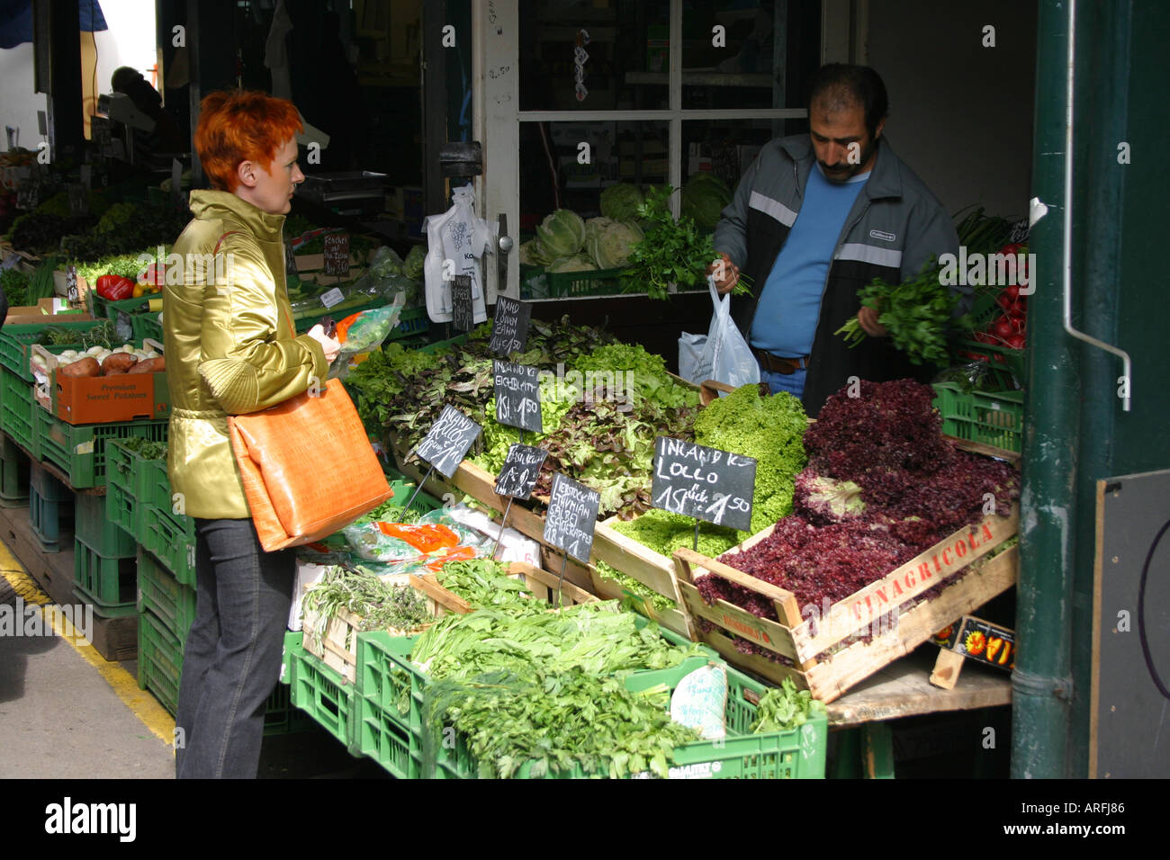 Fruit and Vegetable Market Stall Vienna Austria Stock Photo - Alamy