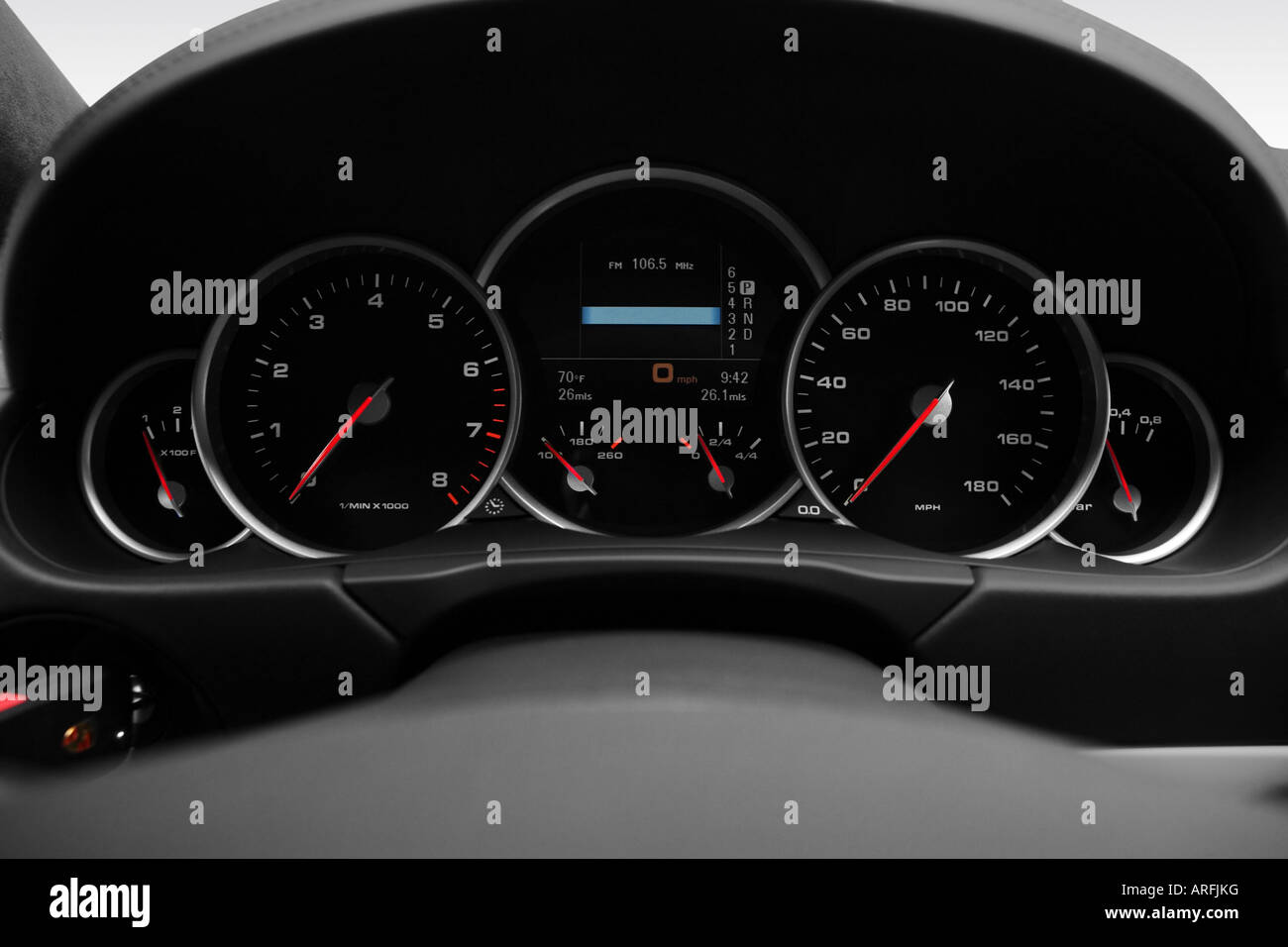 2008 Porsche Cayenne Turbo in Gray - Speedometer/tachometer Stock Photo ...