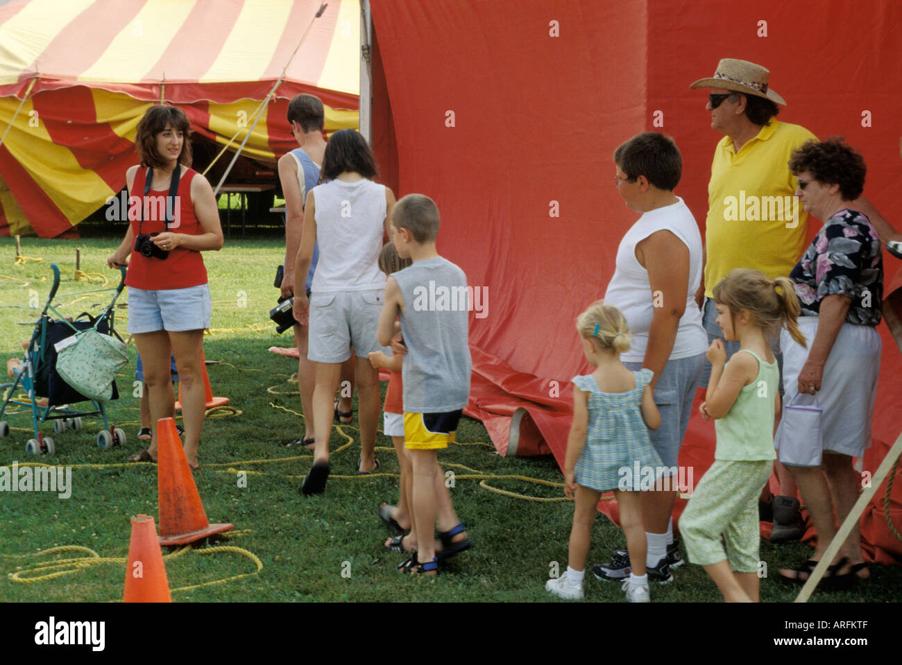 Kelly Miller Circus USA America American children tour circus back lot ...