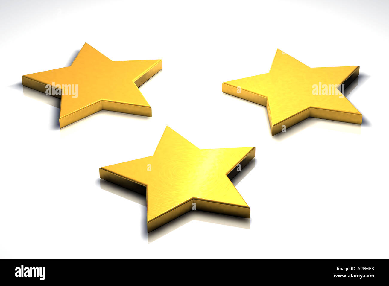 Three golden stars Stock Photo - Alamy