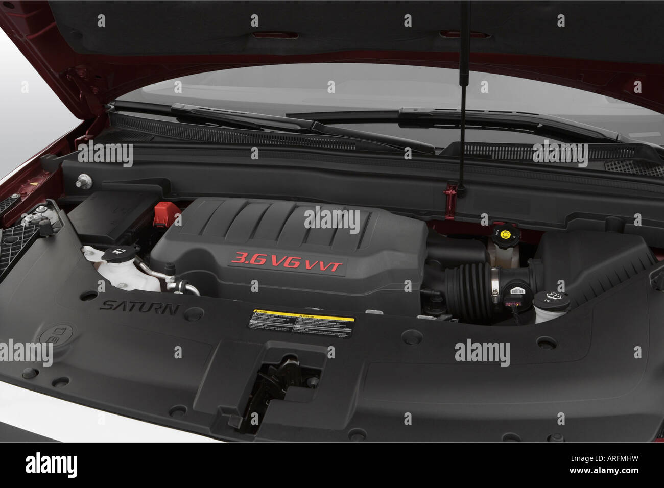 2007 Saturn Outlook XE in Red - Engine Stock Photo - Alamy