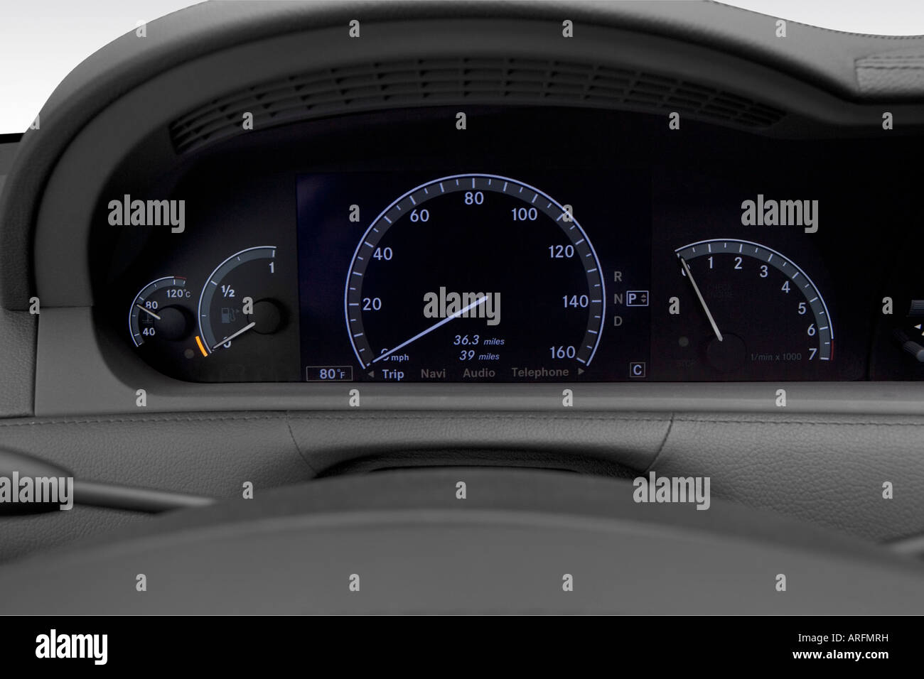 2007 Mercedes-Benz CL550 in Silver - Speedometer/tachometer Stock Photo ...