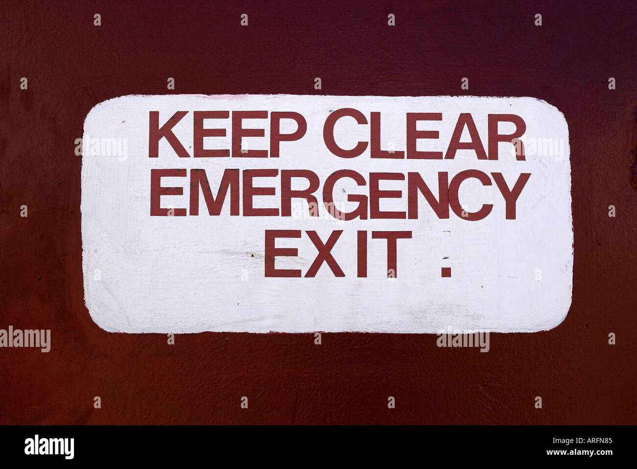 Emergency exit on a boat Stock Photo - Alamy