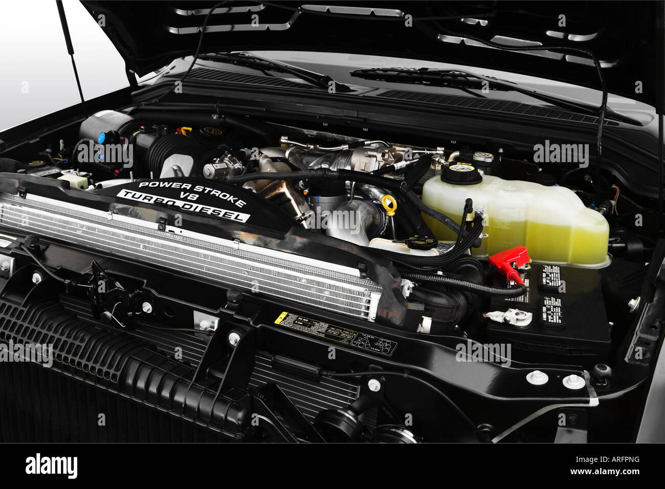 2008 Ford F-250 SD FX4 in Black - Engine Stock Photo - Alamy